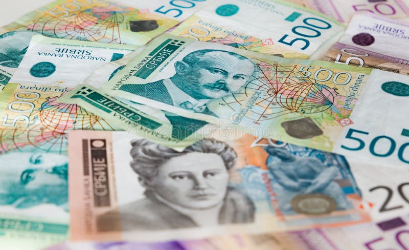 Serbian Dinars Banknotes. Currency Cash Money Stock Photo - Image of ...