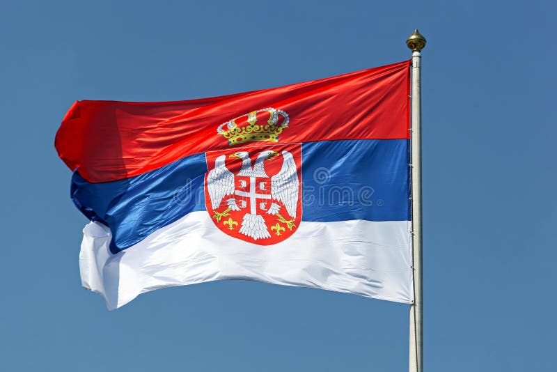 Serbian flag stock image. Image of original, symbol, fabric - 25327685