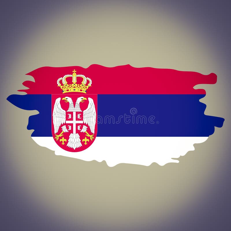 Serbian flag stock illustration. Illustration of label - 260250688