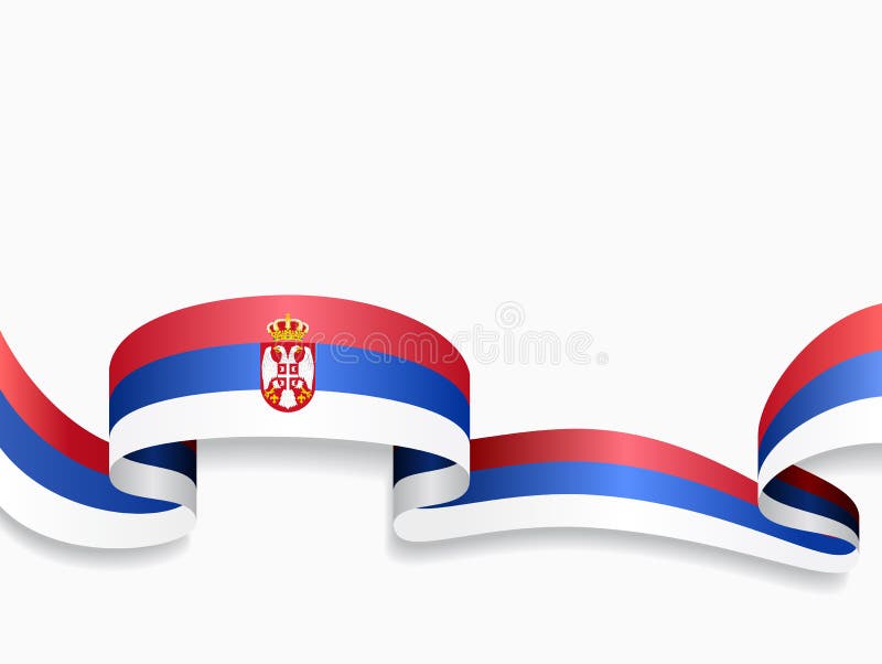 Serbian Flag Wavy Abstract Background. Vector Illustration. Stock ...