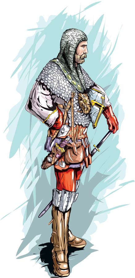 Serbian knight stock vector. Illustration of hero, good - 59671887