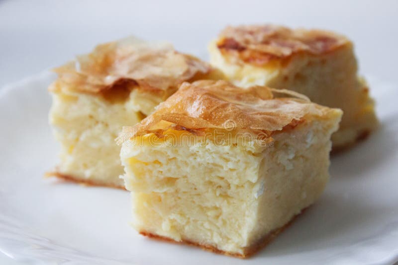Serbian Layered Cheese Pie Gibanica Stock Photo - Image of layered ...