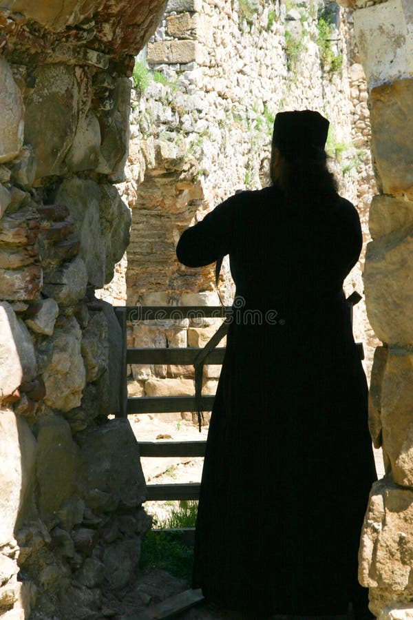 Serbian Orthodox Monastery Priest Stock Image - Image of tourism ...