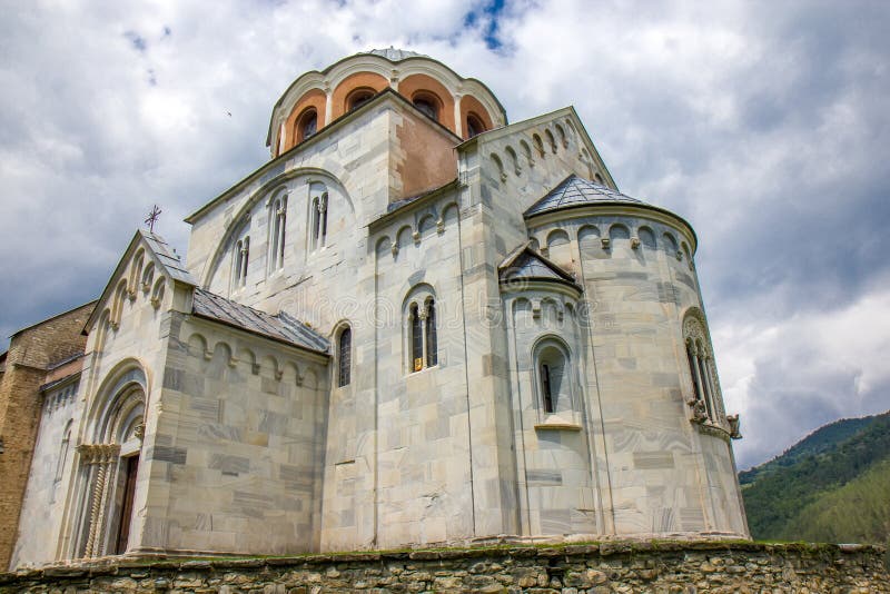 Serbian Orthodox Monastery Studenica Stock Image - Image of landscape ...
