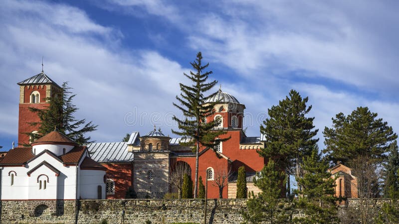Serbian Orthodox Monastery Zica Stock Photo - Image of serbian, complex ...