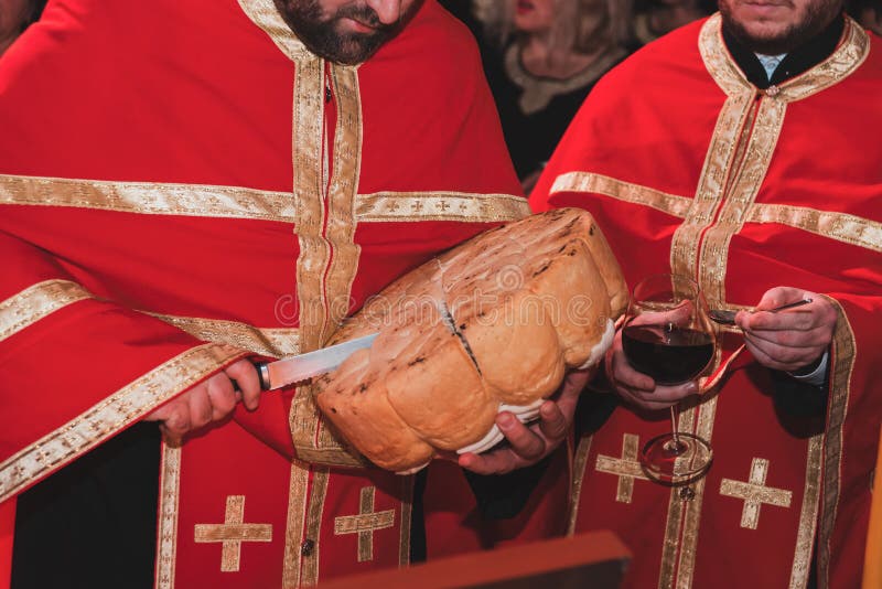 Serbian Ortodox Holy Handmade Bread Editorial Photography - Image of ...