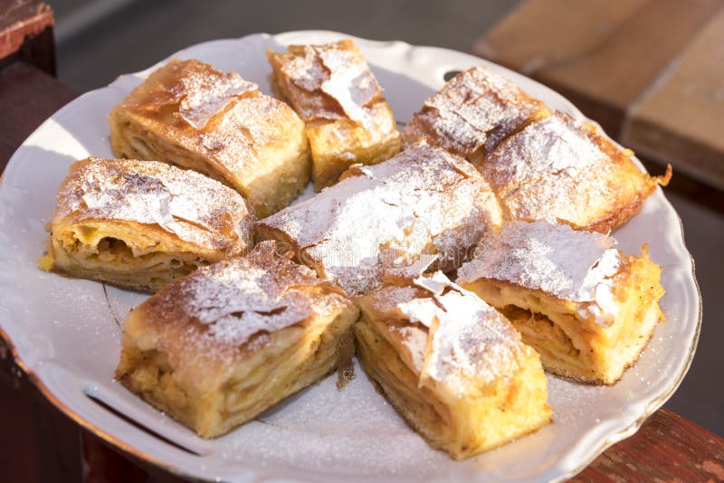 Serbian pumpkin pie stock photo. Image of piece, serbian - 82306114