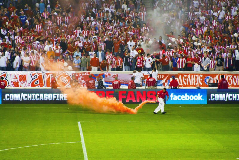 Serbian Red Star Belgrade Fans Editorial Stock Image - Image of hood ...
