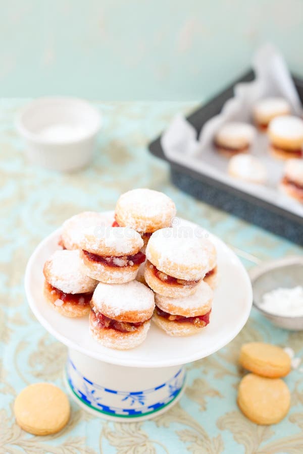 One Sandwich Cookie Looking for You Stock Photo - Image of flour ...