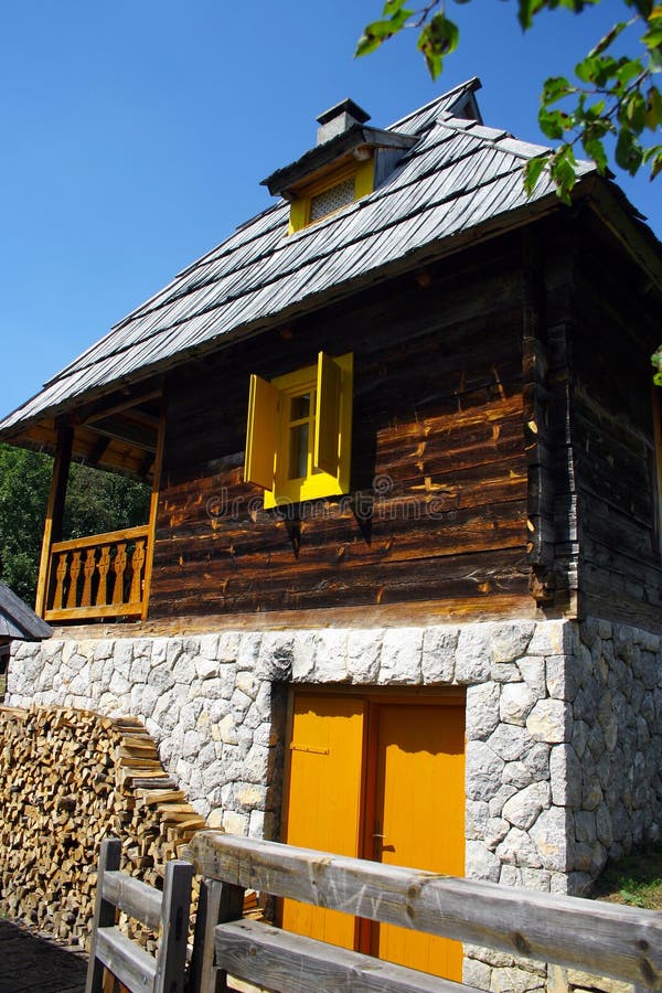 Traditional Serbian house stock image. Image of colors - 21376677
