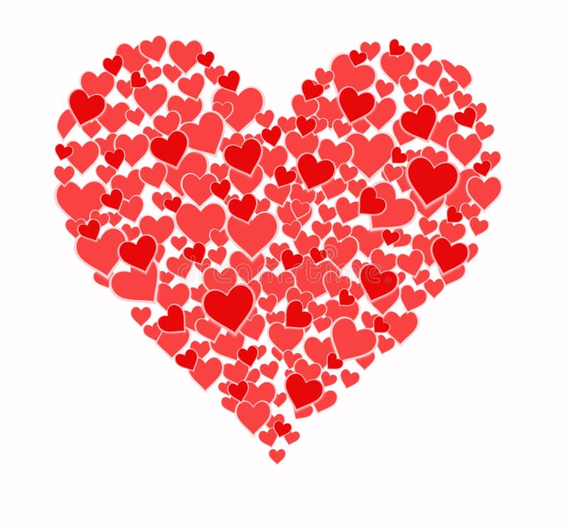 Serce serc ilustracji. Ilustracja złożonej z przyjaciel - 2759262