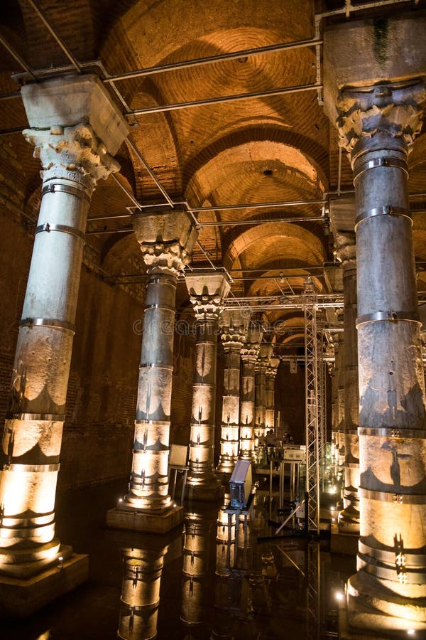 Serefiye Cistern Theodosius Cistern in Istanbul, Turkey Stock Photo ... Serefiye Cistern Theodosius Cistern in Istanbul, Turkey Stock Photo ...