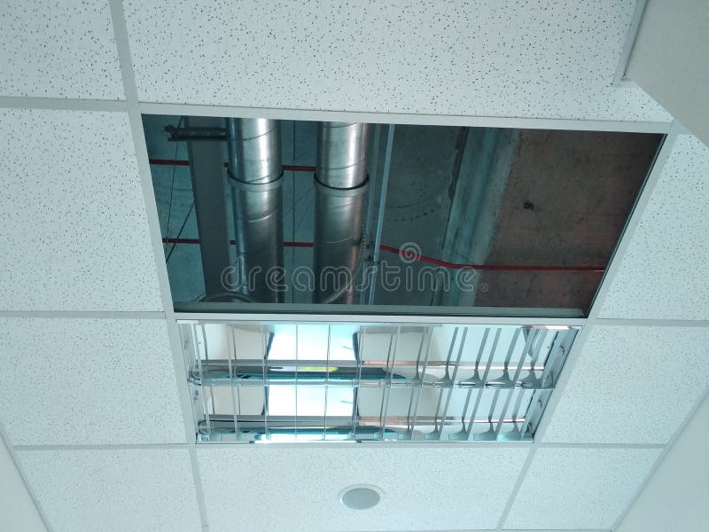 Suspended Ceiling Frame and Board Under Construction at the ...