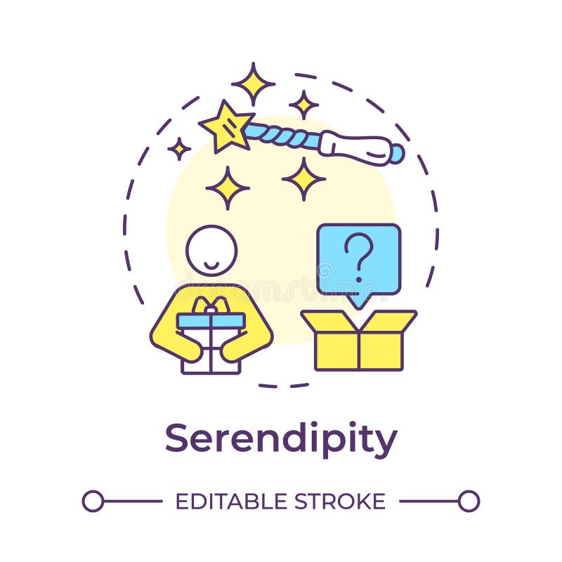 Serendipity Multi Color Concept Icon Stock Vector - Illustration of isolated, technology: 340967126