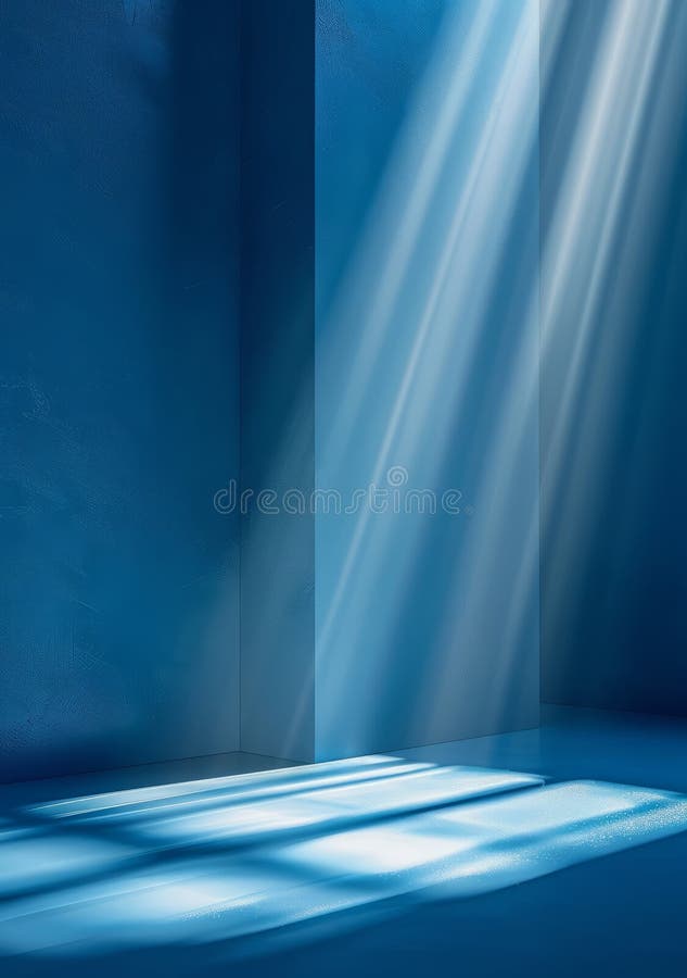 Serene Abstract Background, Calming Blue Rays, Tranquil Light Interior ...