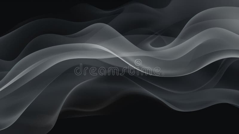 Serene Abstract Black Waves Background with Subtle Gradients Stock ...