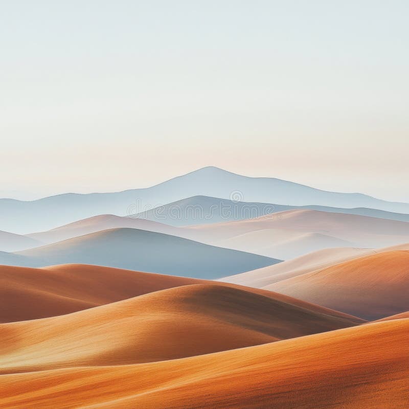 Serene Abstract Landscape with Soft Color Gradients Stock Image - Image ...
