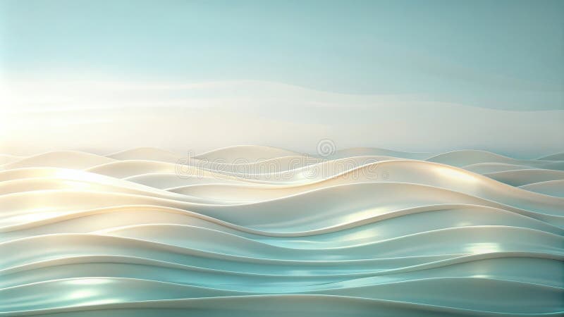 Serene Abstract Undulation a Pastel Wave Composition of Smooth, Gentle ...