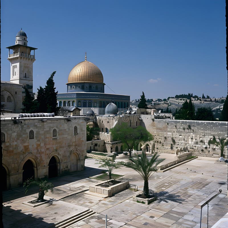 Serene Alaqsa Mosque Compound in Jerusalem Stock Photo - Image of ...