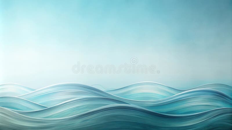 Serene Aqua Waves Abstract Ocean Background for Design Projects ...