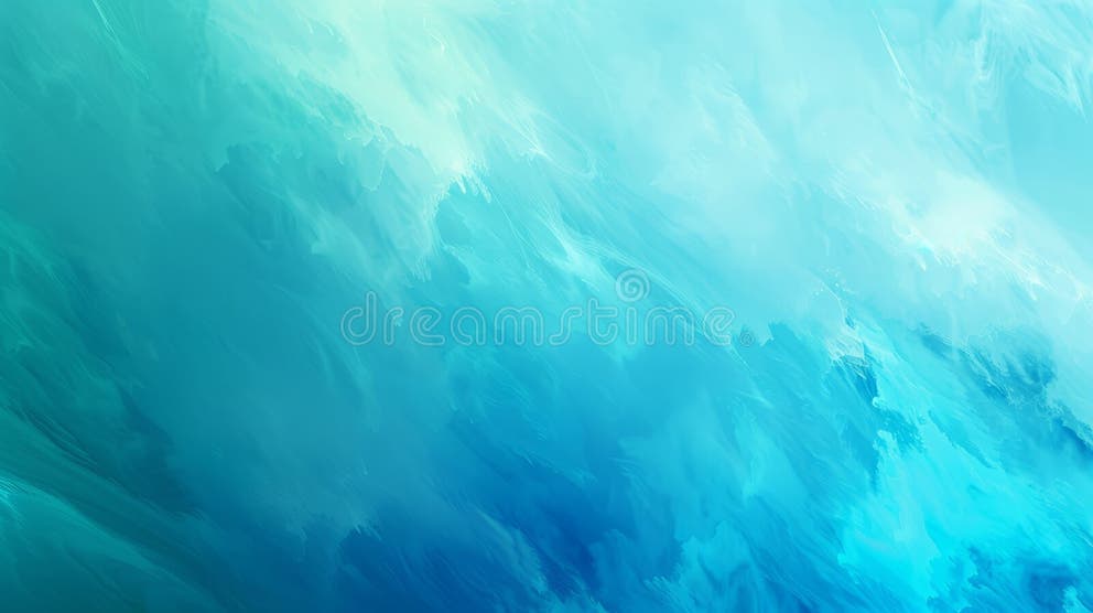 Serene Azure: Gradient Turquoise Abstract Watercolor Texture Background ...