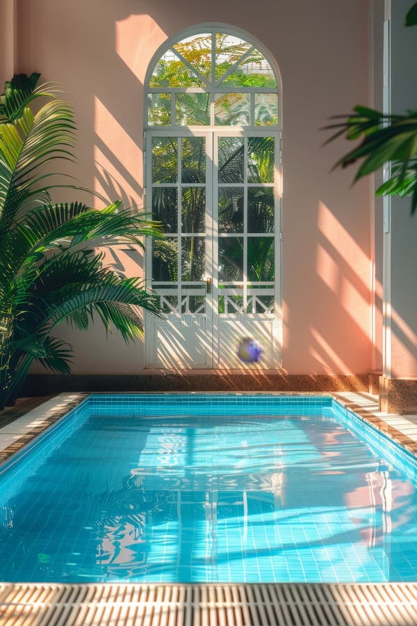 Serene Background Image of Empty Swimming Pool with Sharp Focus and No ...