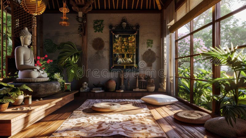 Serene Bali Themed Virtual Background for Zoom Meetings with Peaceful ...