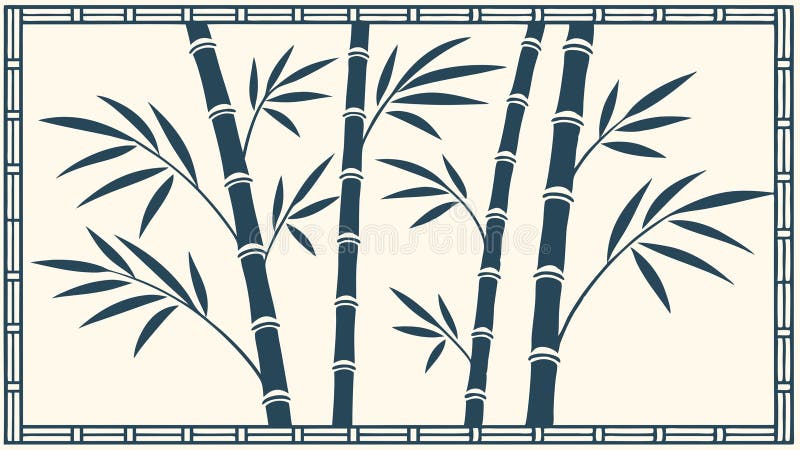 Serene Bamboo Forest Pattern, Tranquil Nature, Vector Design Generative ...
