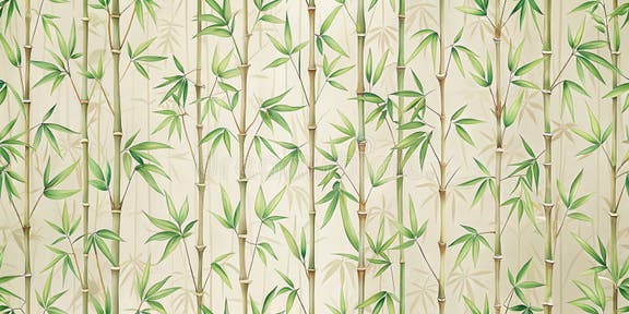 Serene Bamboo Forest a Repeating Pattern of Lush Greenery and Elegant ...