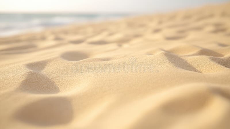 A Serene Beach Scene Featuring Araffes Walking on Soft Sand, Leaving ...