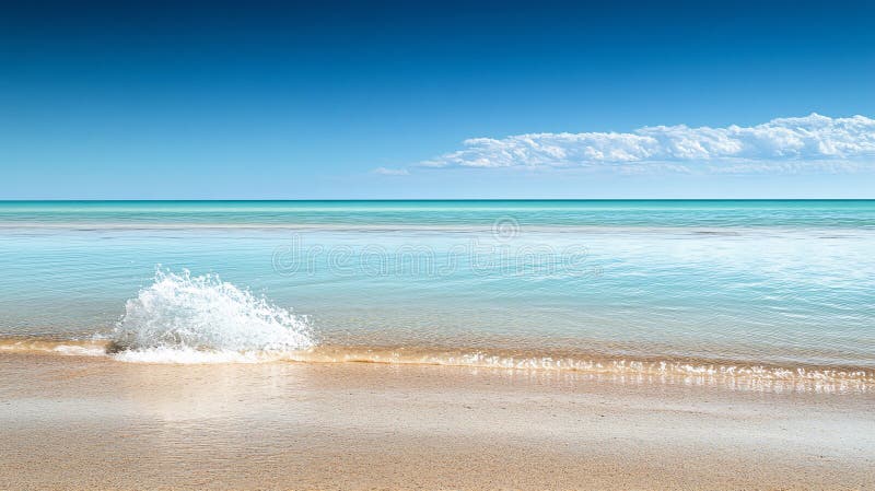 Serene Beach Scene: Turquoise Water and Sandy Shore High Quality Image ...