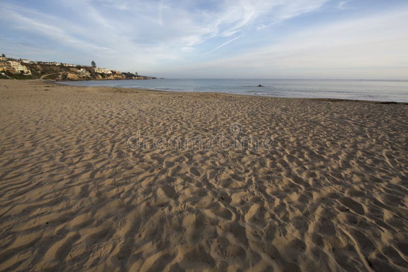 Serene Beautiful and Peaceful Sandy California Beach and Pacific Stock ...