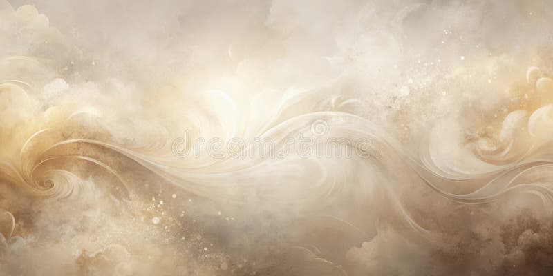 Serene Beige Abstract Background with Swirling Clouds and Subtle Light ...