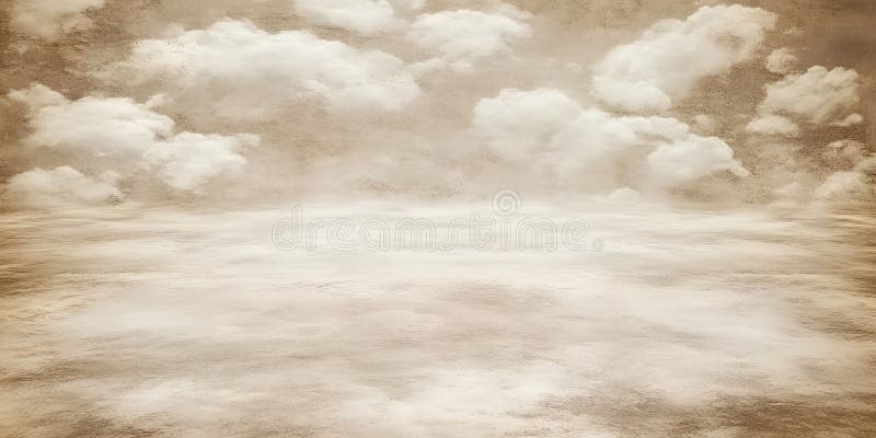Serene Beige Sky and Ground Background Cloudscape Nature Textured ...