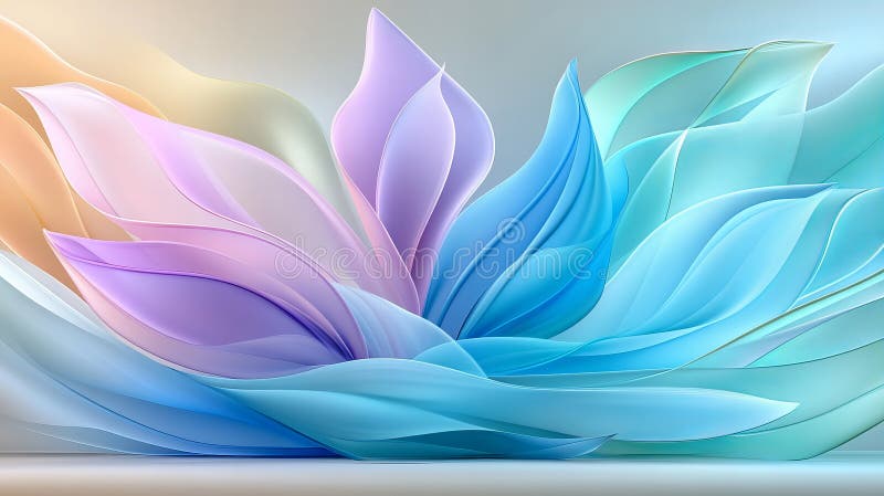 Serene Blend of Organic Textures and Soft Gradients in Pastel Colors ...