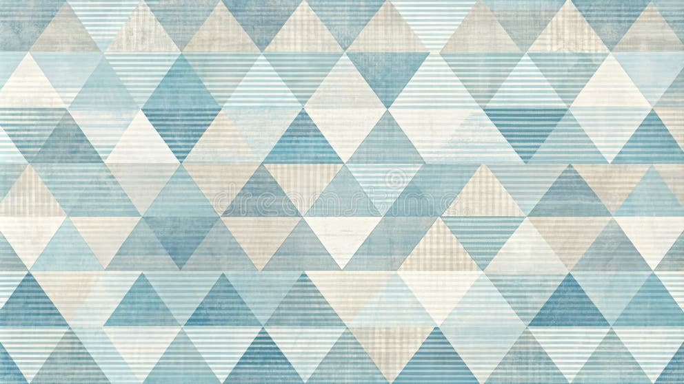 Serene Blue and Beige Triangle Pattern Design for Textile and Home Decor. Generative AI Stock ...