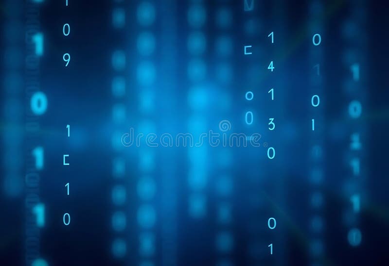 Abstract Blue Digital Code Background Image Stock Illustration ...