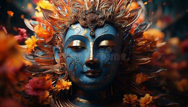 Serene Blue Goddess: a Digital Masterpiece of Tranquility and Divinity ...