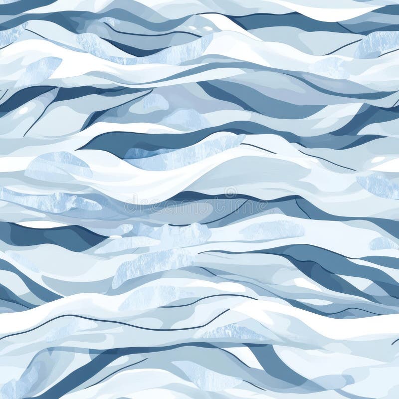 Serene Blue Ocean Waves Abstract Artwork Stock Image - Image of artwork ...