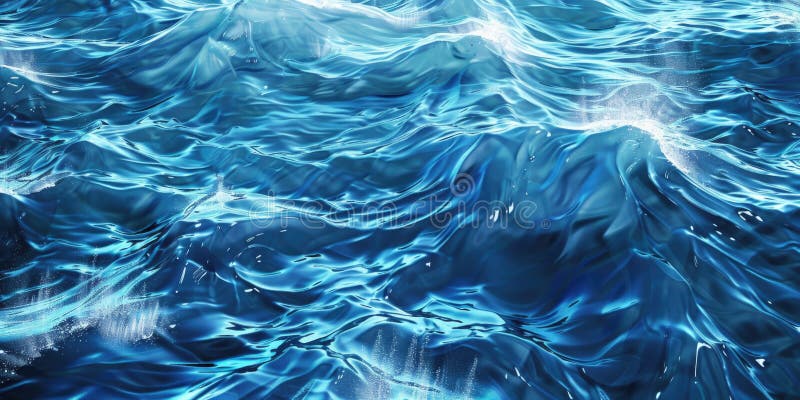 A Serene Blue Ocean with Waves, Ideal for Water or Beach Themed ...