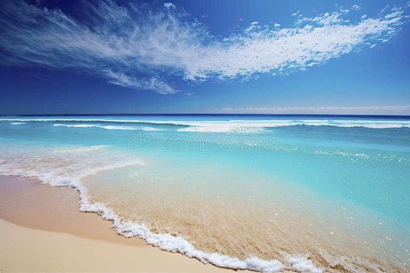 Serene Blue Seascape Background for Invitations and Posters. Stock ...