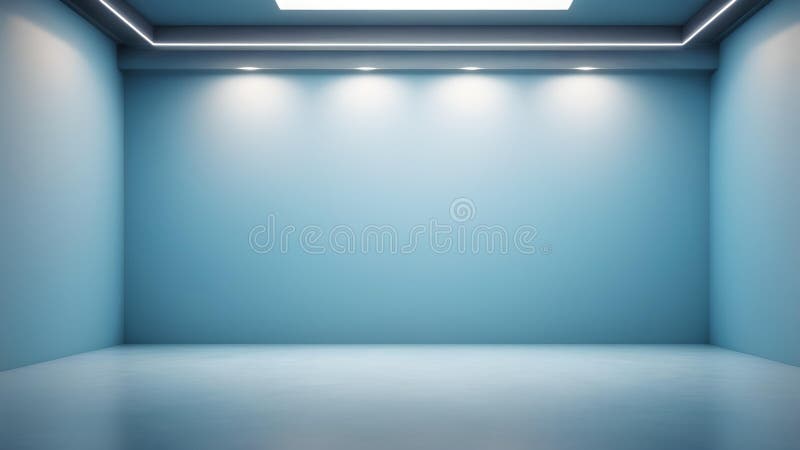 Serene Blue Studio Room Background Stock Illustration - Illustration of ...
