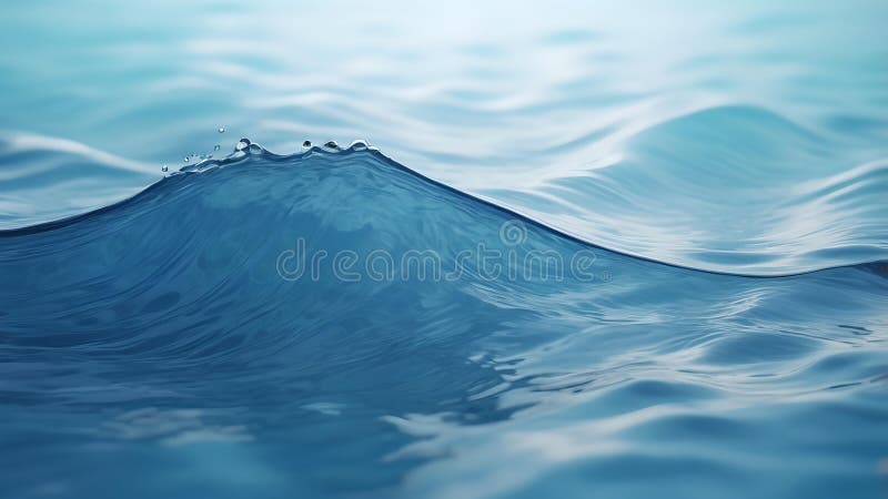 Serene Blue Water Ripple Abstract Seascape Stock Illustration ...