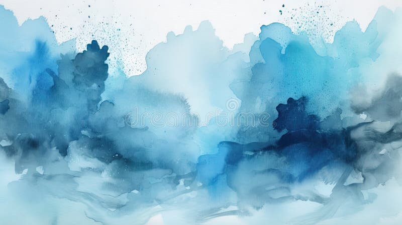 Serene Blue Watercolor Background for Invitations and Posters. Stock ...