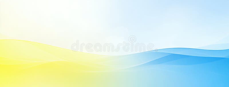 Serene Blue Yellow Abstract Wave Background Design Stock Illustration ...