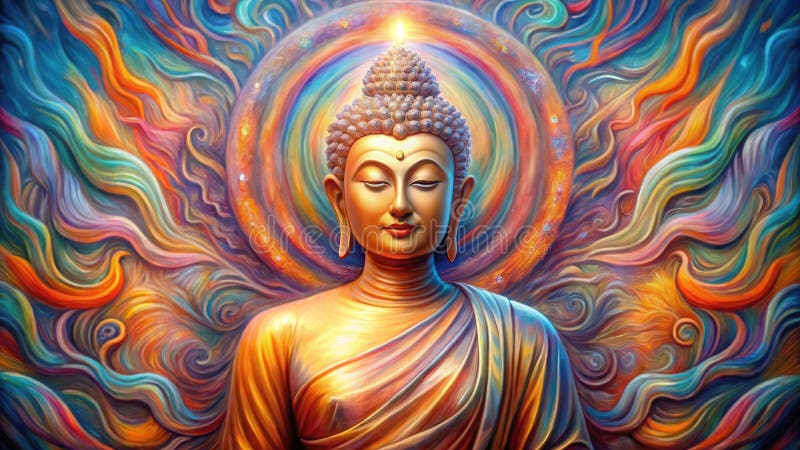 Serene Buddha Image a Vibrant Artistic Representation of Enlightenment ...
