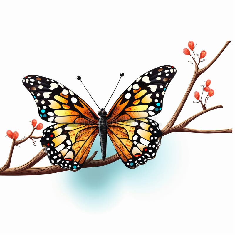 Serene Butterfly Collection Silent Flight Stock Vector - Illustration ...