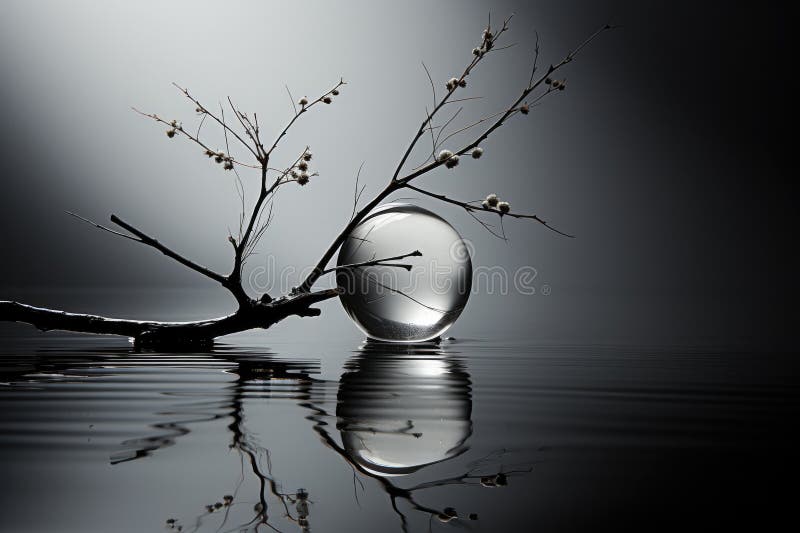 Serene BW Reflections Abstract Art - Abstract Background Composition ...