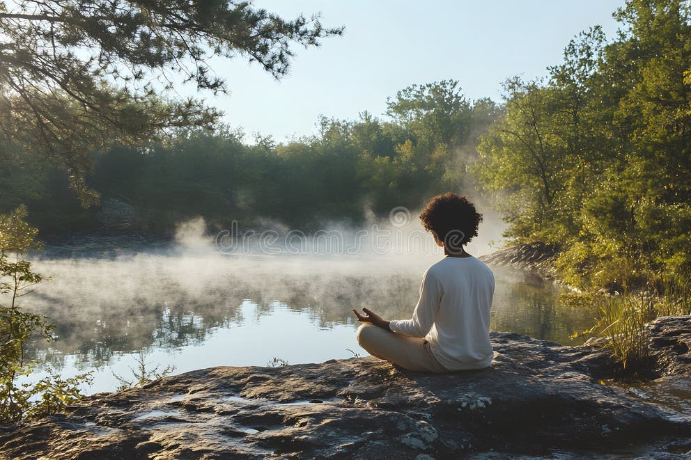 A Serene and Calming Scene Representing Mental Wellness Stock Photo ...