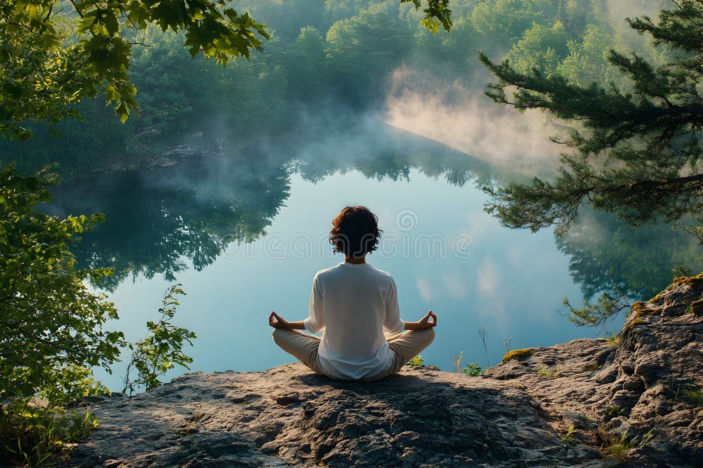 A Serene and Calming Scene Representing Mental Wellness Stock Image ...